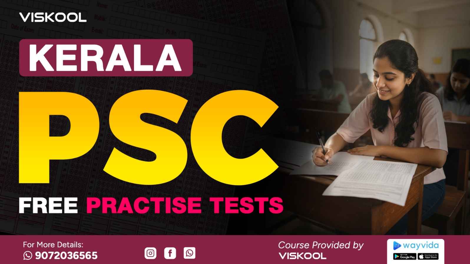 KERALA PSC - FREE MOCK TESTS, Kerala PSC, Viskool | Wayvida